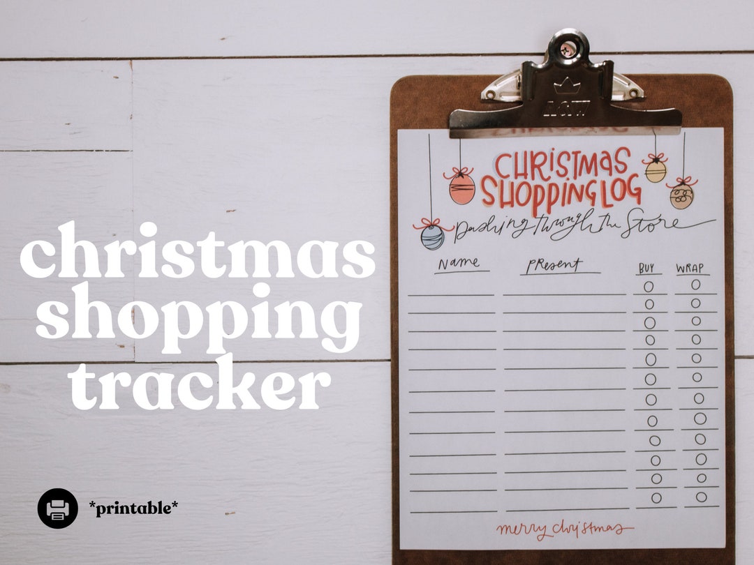 Christmas Shopping Log and Gift Tracker *printable* - Etsy