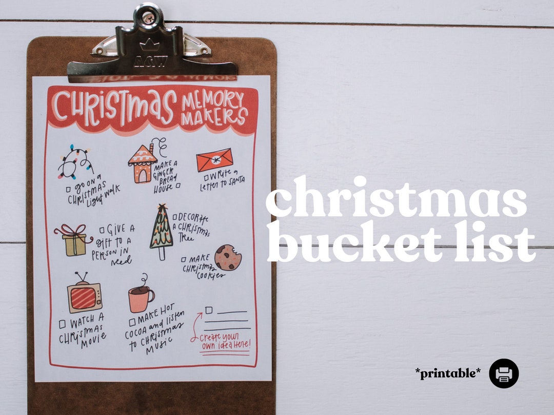 Christmas Bucket List and Activity Sheet *printable* - Etsy