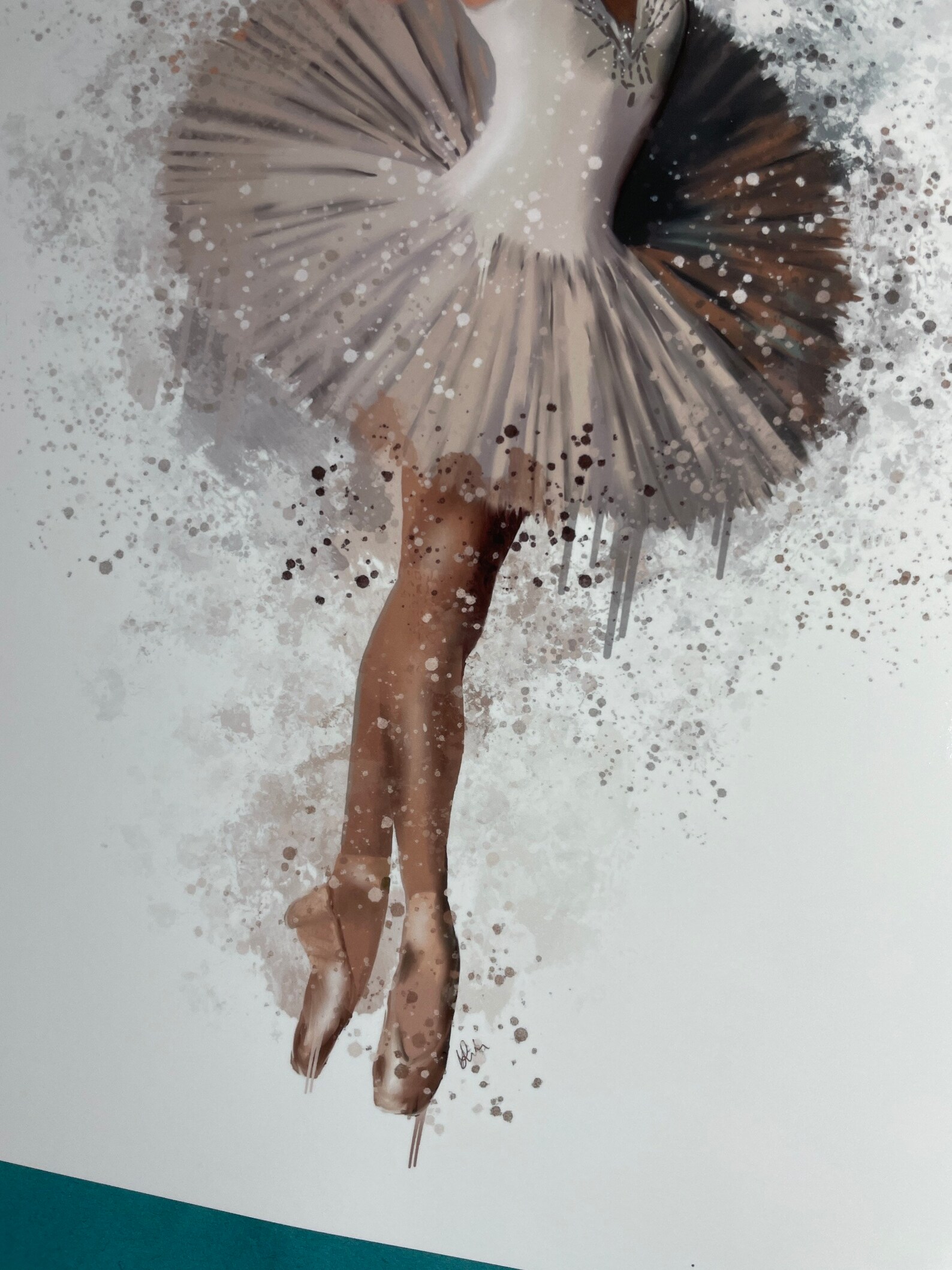 Pink Cream Ballerina Ballet Dancer Splatter Art Print - Etsy UK