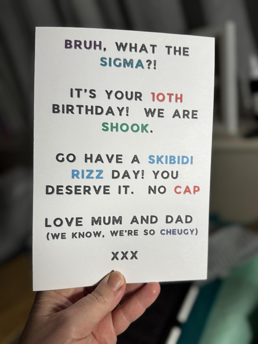 Funny Teenage Birthday Skibidi Rizz Gen Z Alpha Slang Card - Etsy UK