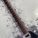Grey, Electric Guitar, Splatter, Art Print, Unframed - Etsy UK
