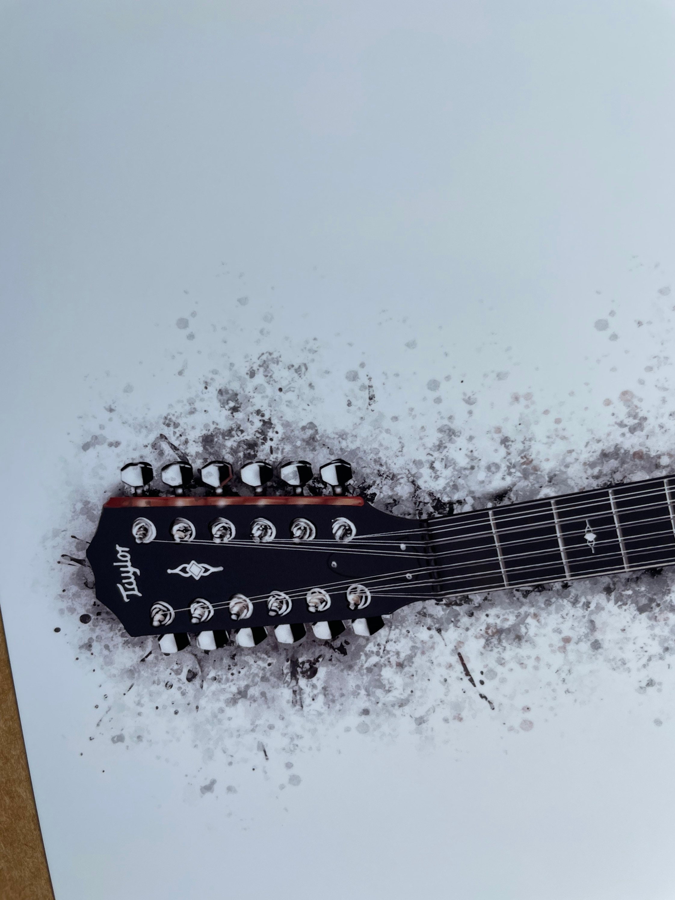Acoustic Guitar Splatter Art Print Poster Unframed - Etsy UK