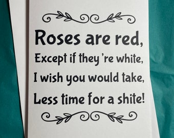 Rude Poem Cards - Etsy UK