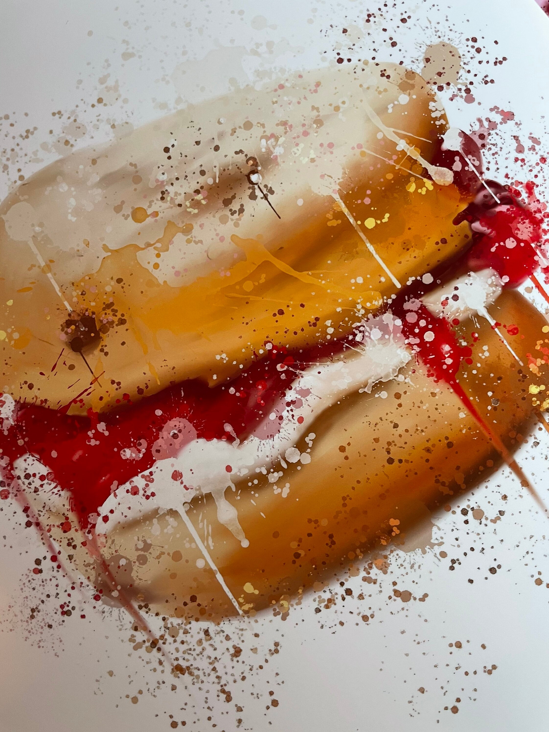 Unique Food Scone Cake Splatter Paint Art Print - Etsy UK