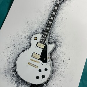 Electric Guitar, Splatter, Art Print, Unframed - Etsy UK