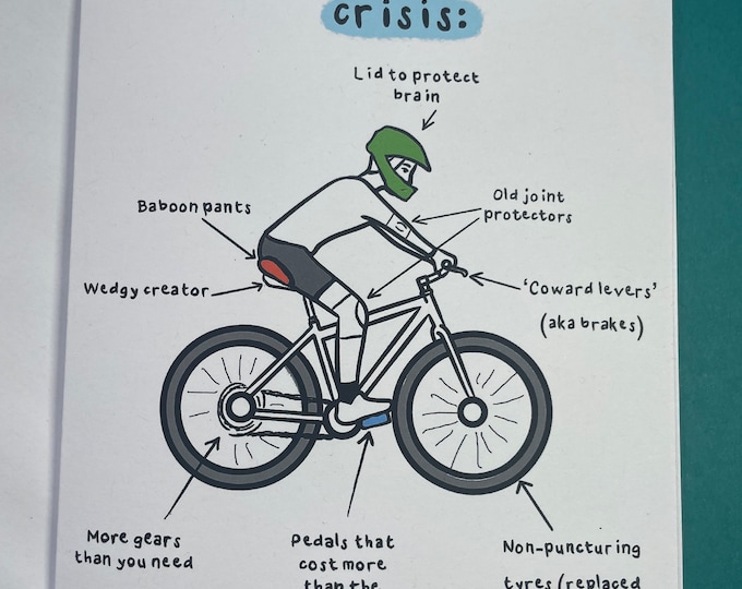 Funny, Mountain Bike, Birthday Card - Etsy UK