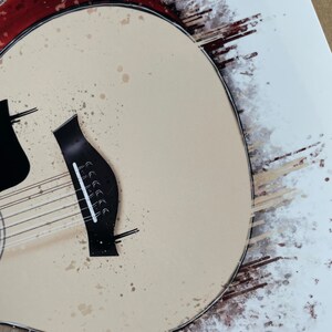 Acoustic, Guitar, Splatter, Art Print, Poster, Unframed - Etsy UK