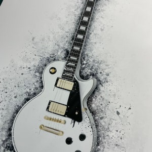 Electric Guitar, Splatter, Art Print, Unframed - Etsy UK