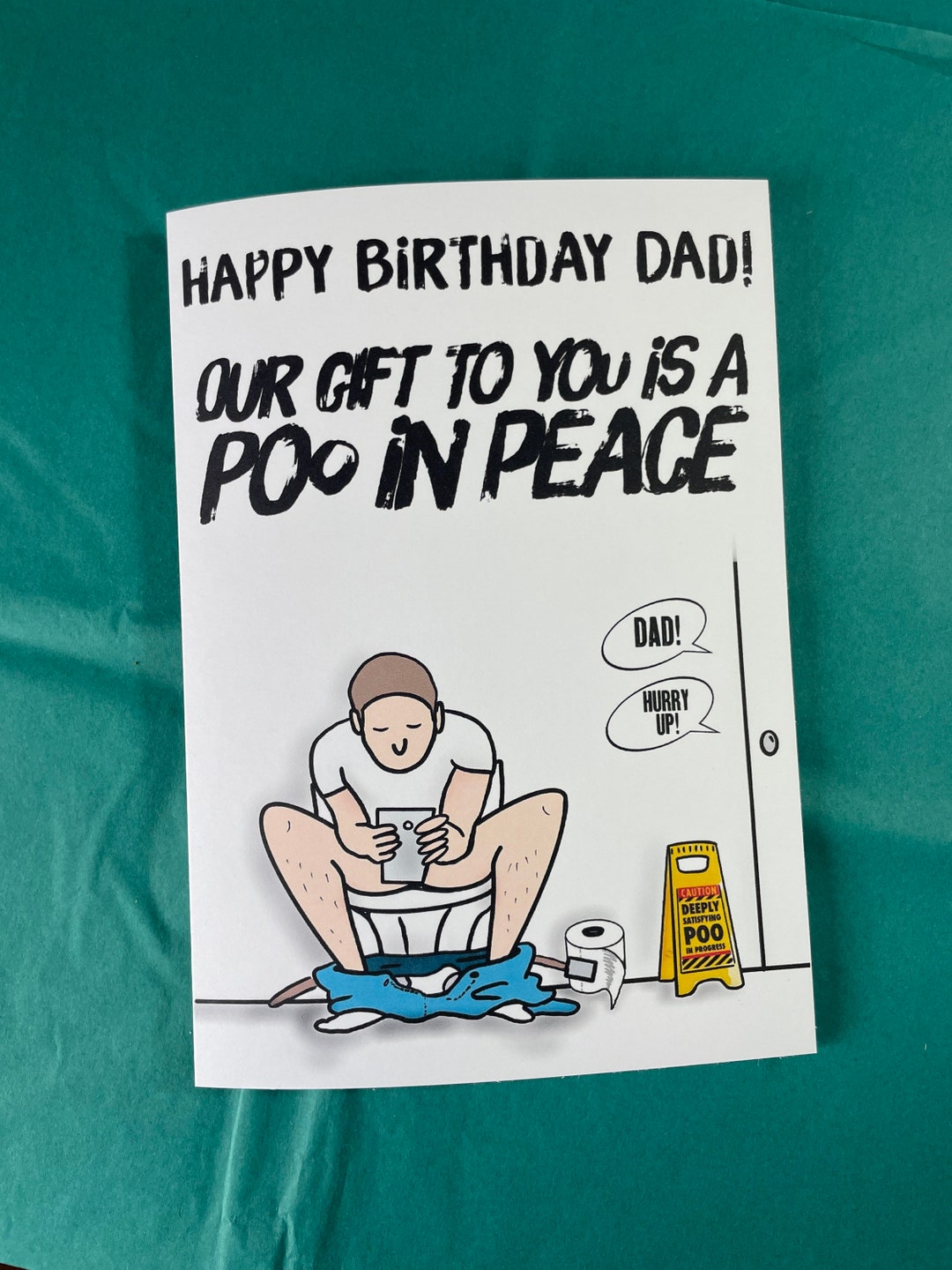 Funny, Happy Birthday, Dad, Poo, Toilet, Card - Etsy UK