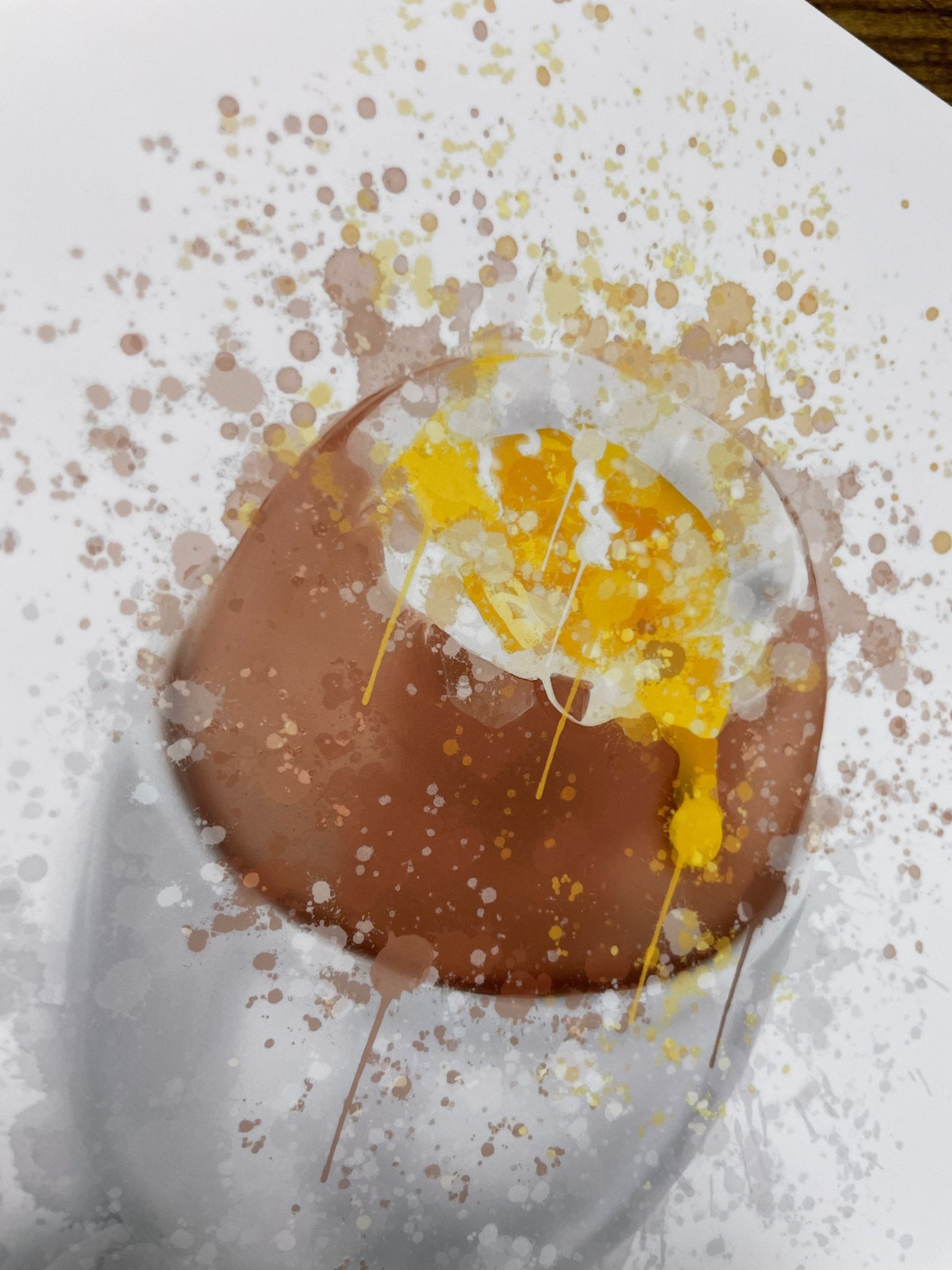 Unique Food Kitchen Splatter Paint Art Print Unframed | Etsy