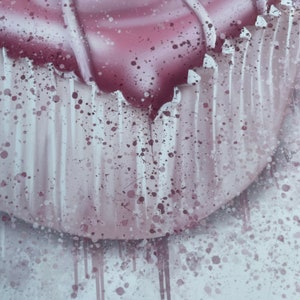 Pink, Cake, French Fancy, Splatter, Art Print, Unframed - Etsy