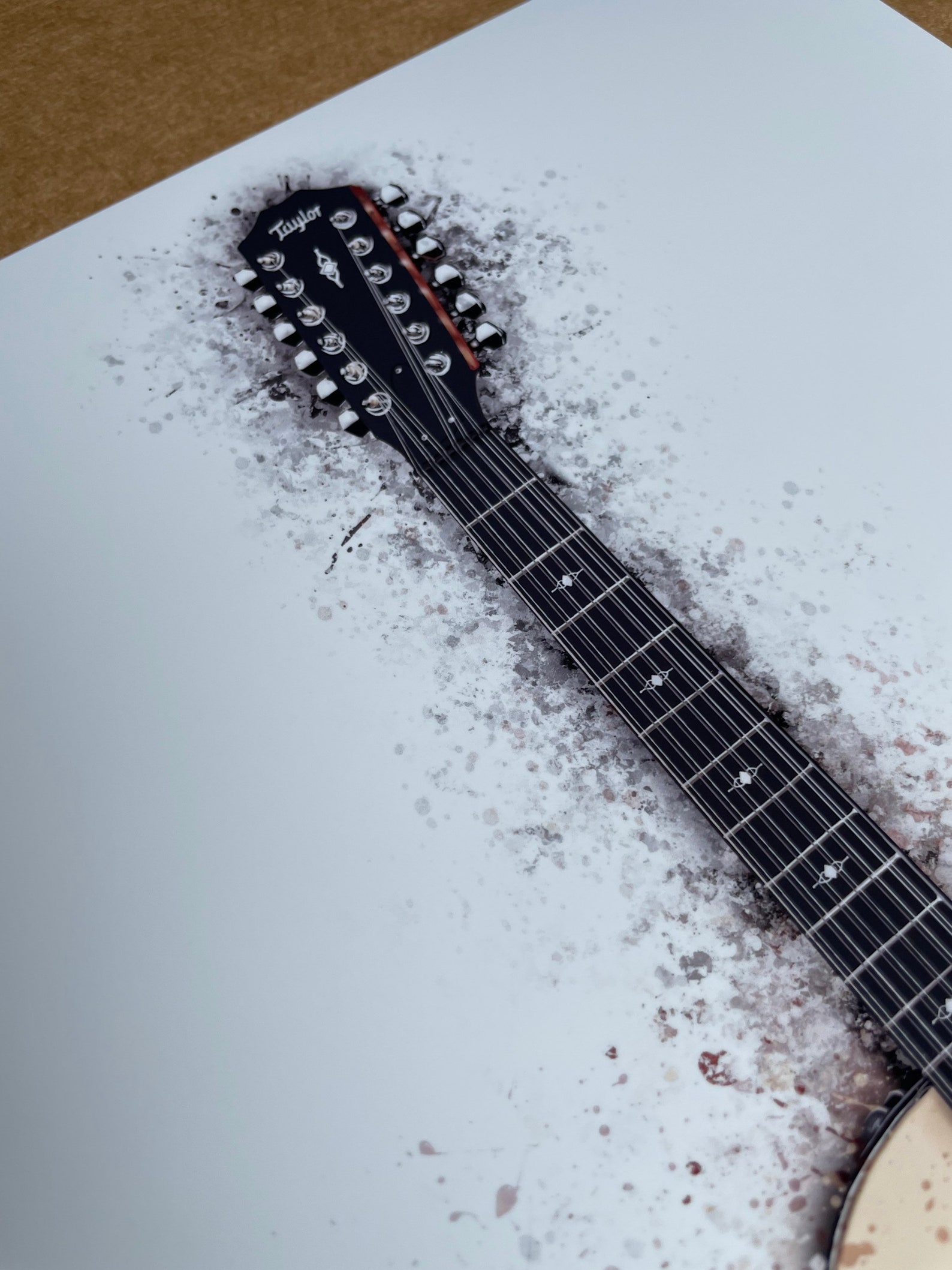 Acoustic, Guitar, Splatter, Art Print, Poster, Unframed - Etsy UK