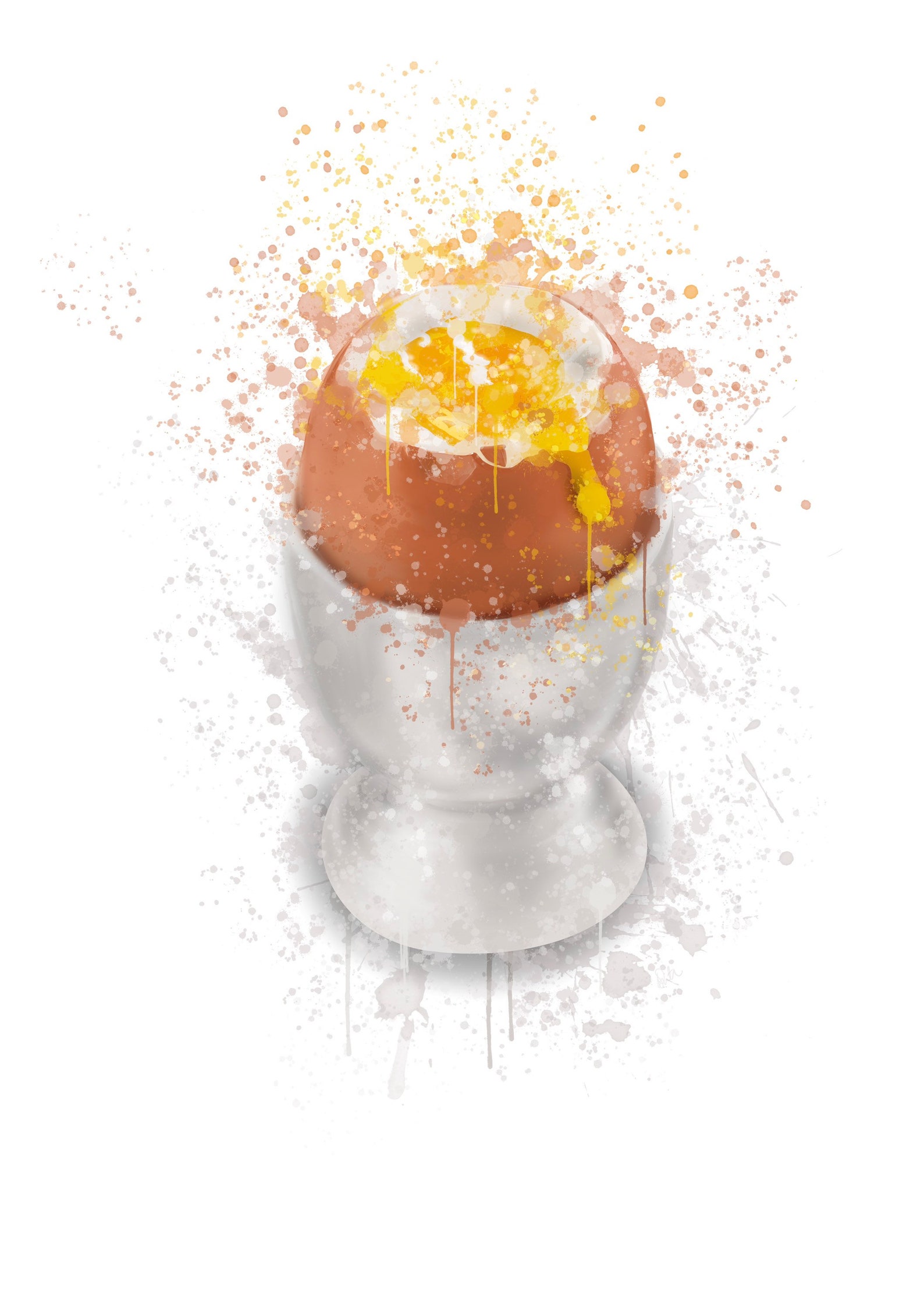 Unique Food Kitchen Splatter Paint Art Print Unframed - Etsy