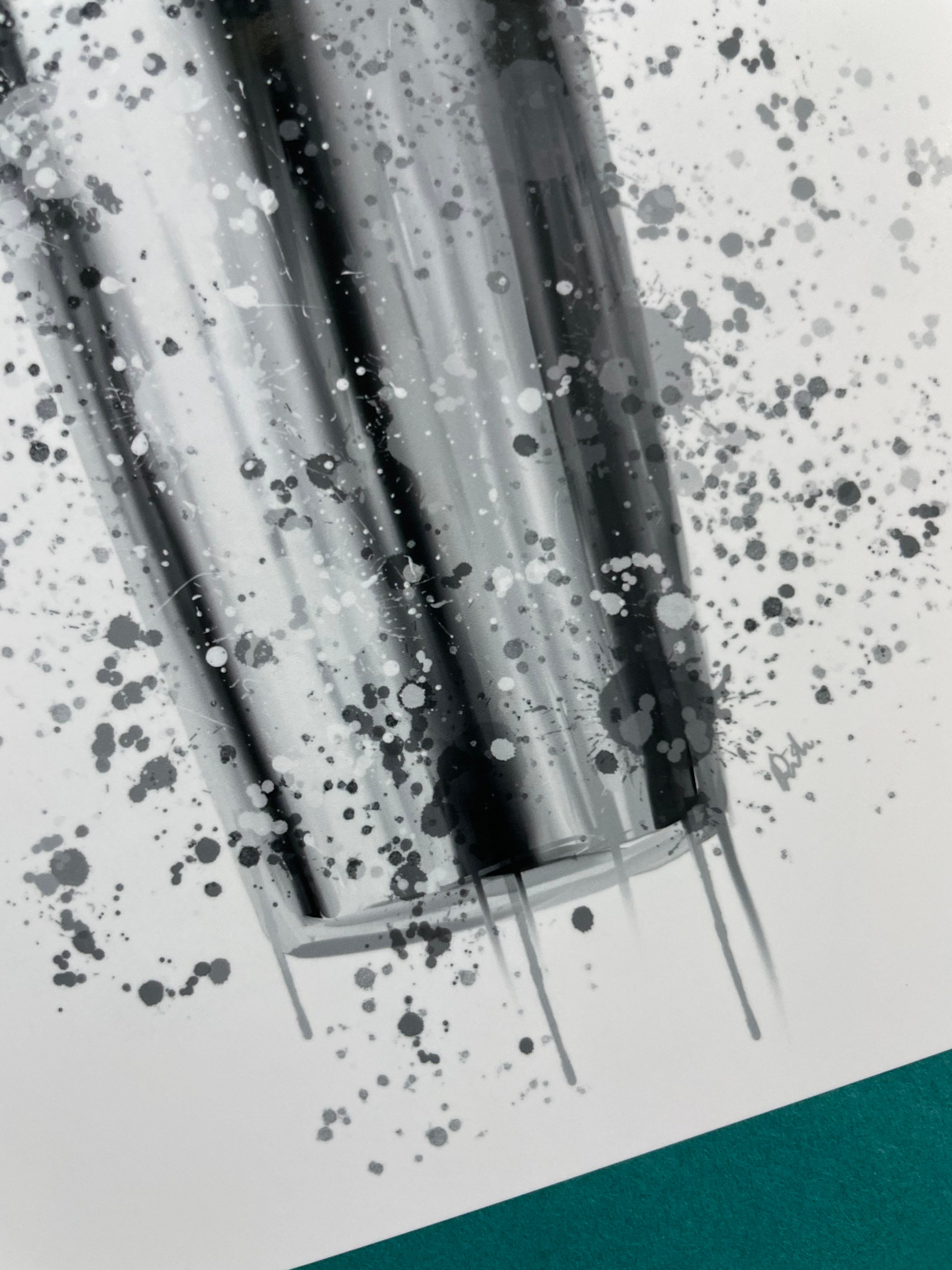 Grey, Cocktail, Shaker, Drink, Splatter, Art Print, Unframed, - Etsy UK