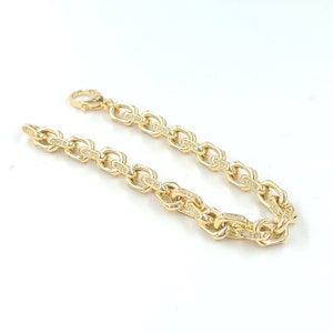 Diamond Pave Gold Link Chain Bracelet - Etsy