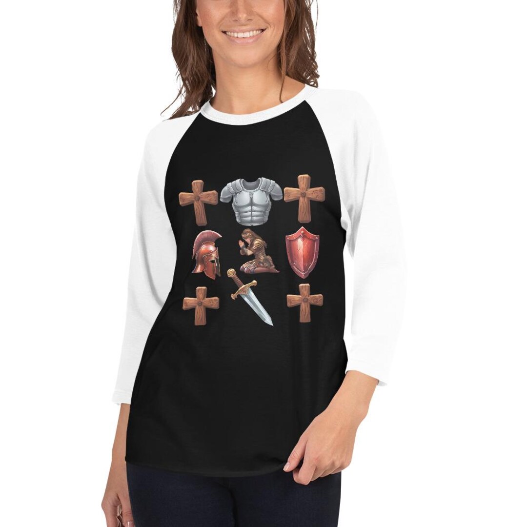 Full Armor of God Warrior Women's Jersey Christian Gift Jesus Suit ...