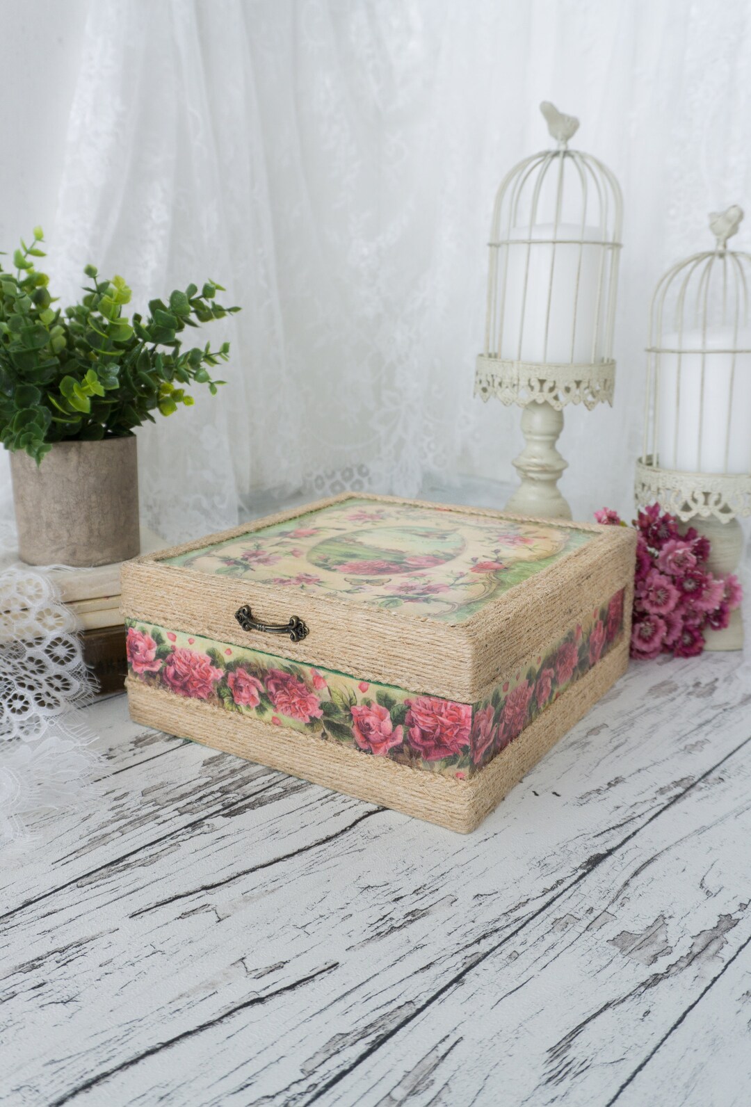 Jute Rope Tea Box| Tea Bag Organiser With 9 Compartments| Tea Storage ...