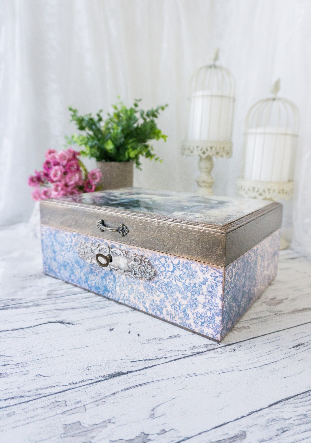 Vintage Jewelry Organiser Box| Valuable Jewelry Treasure Storage Chest ...