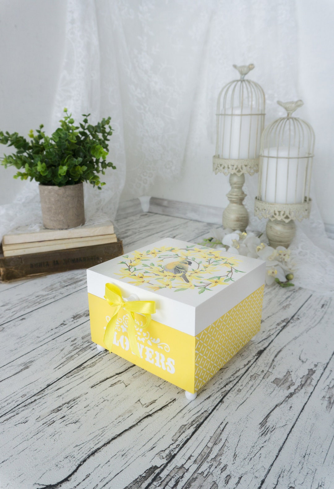 Modern Handmade Tea Box| Tea Bags Organiser Box With 4 Compartments ...