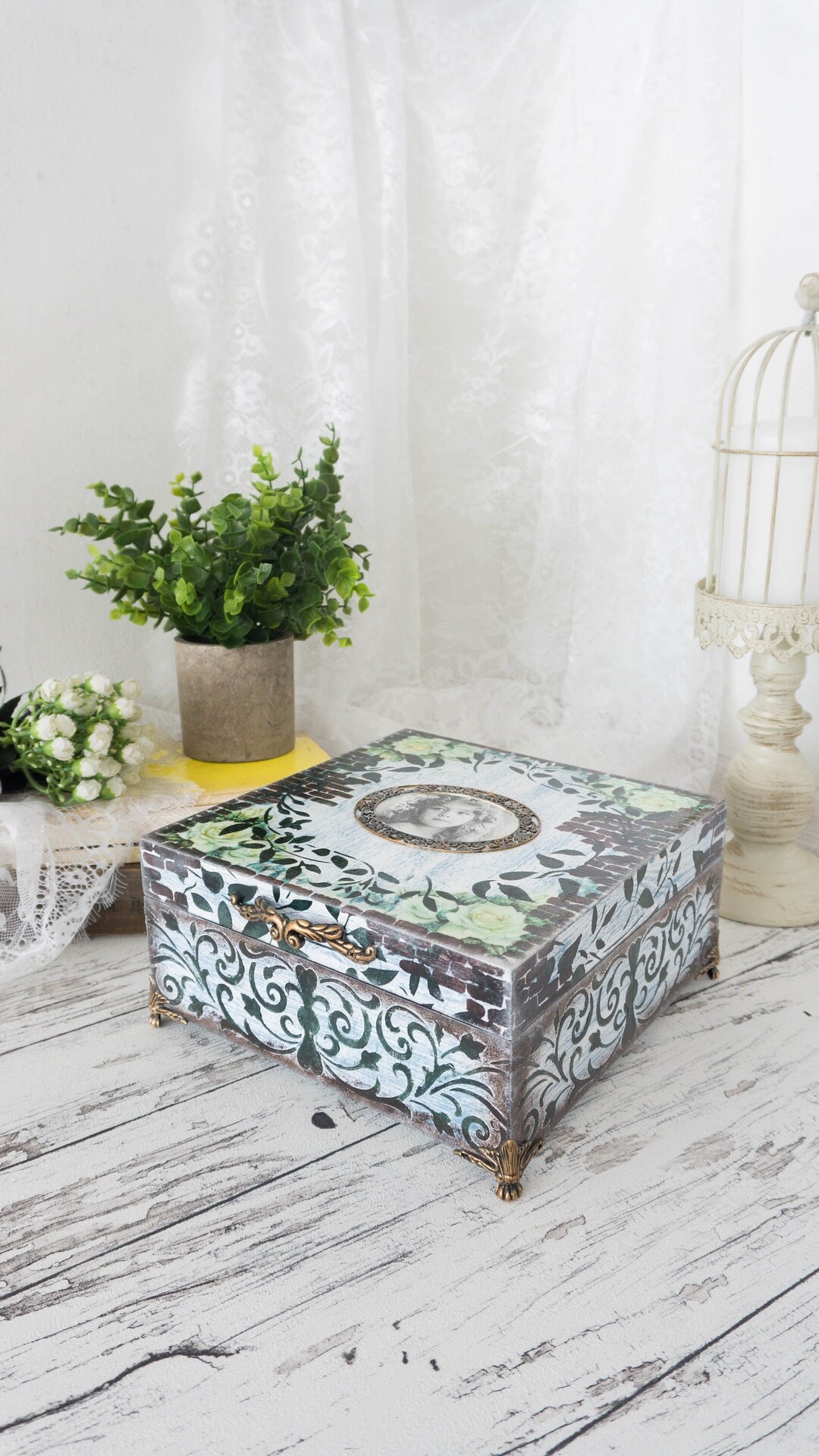 Vintage Jewelry Organiser Box| Valuable Jewelry Treasure Storage Chest ...