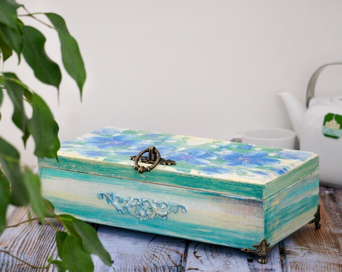 Vintage Tea Box Tea Box With Compartments Teebox Tea - Etsy