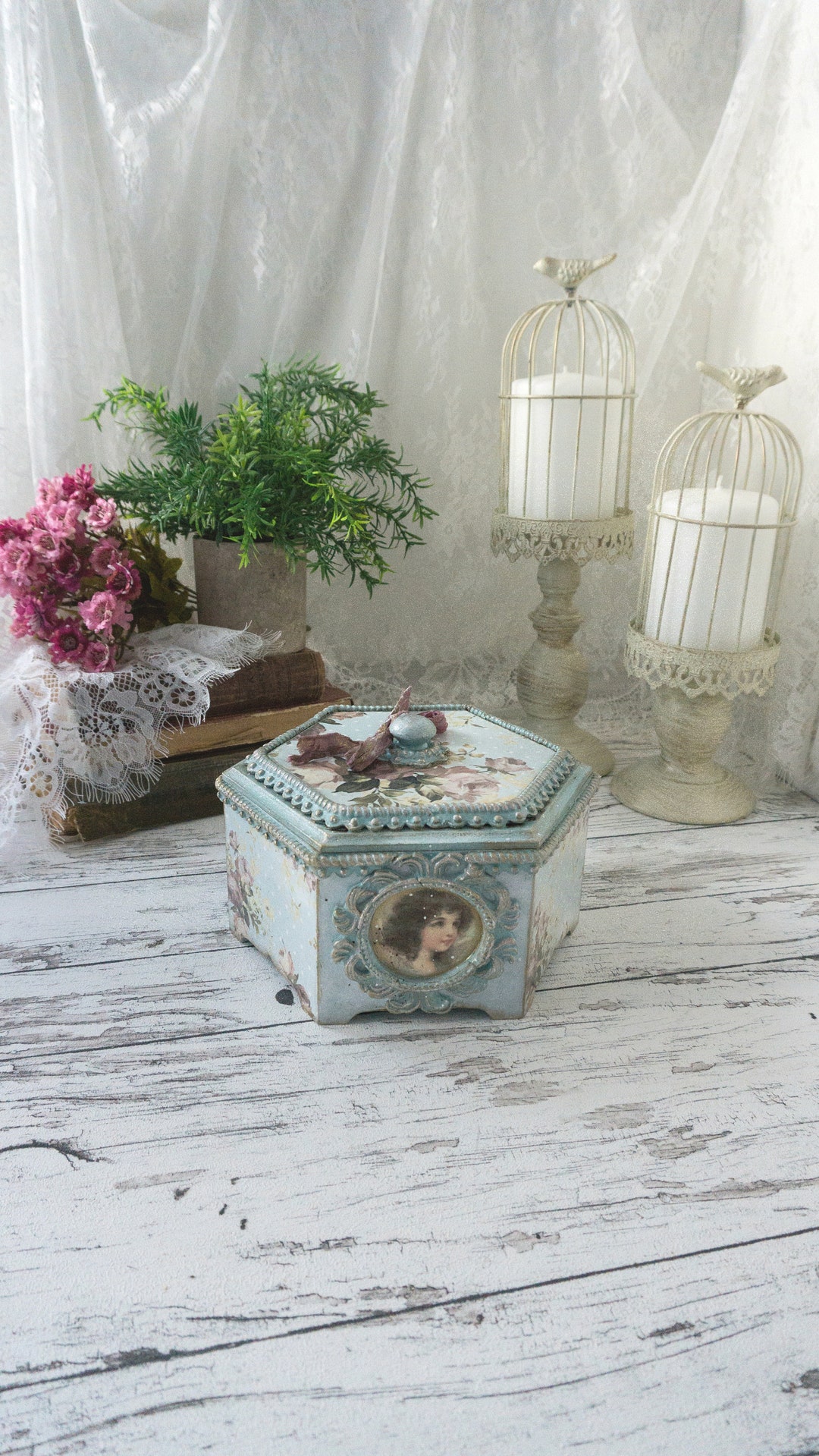 Shabby Chic Candy Storage| Wooden Box| Luxurious Sweet Candies Storage ...