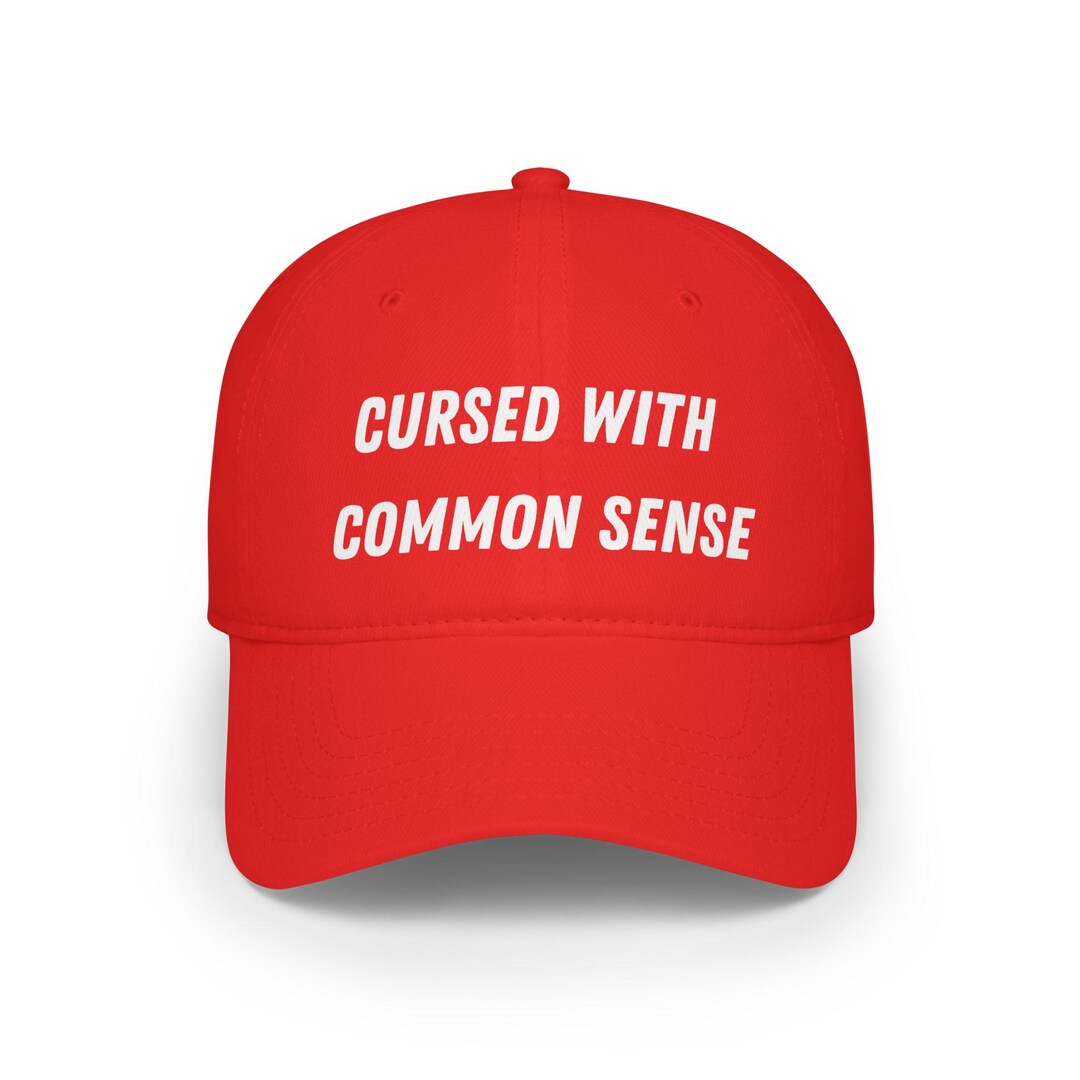 Cursed With Common Sense Low Profile Baseball Cap - Etsy