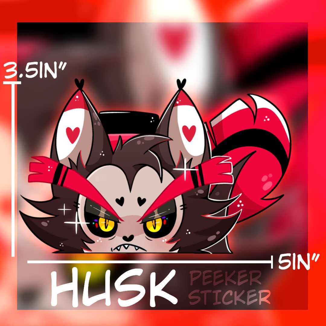 Husk: Hazbin Hotel Lindo PEQUEÑO Mini Peeker Pegatina 5 x 3 PULGADAS ...