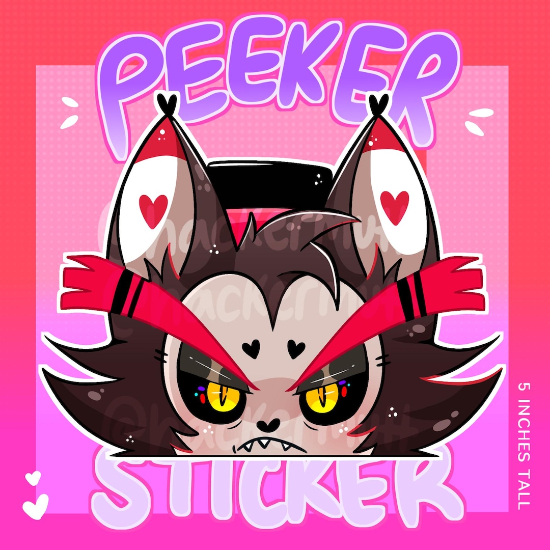 Husk Hazbin Hotel Car Decal Peeker Sticker 5 Inch RESIZED - Etsy