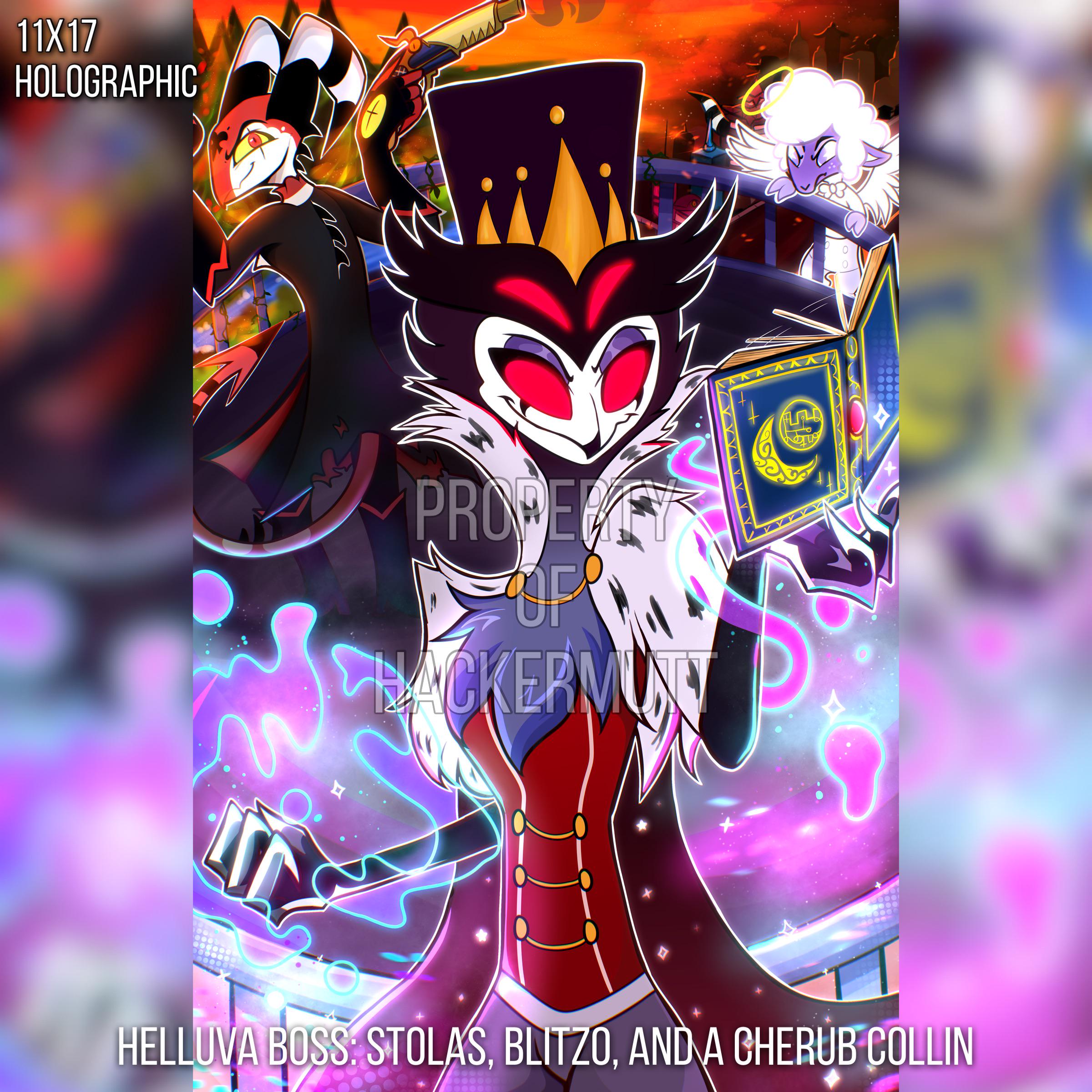 Holographic 11x17 Poster - Helluva Boss: Stolas, Blitzo, and the Cherub ...