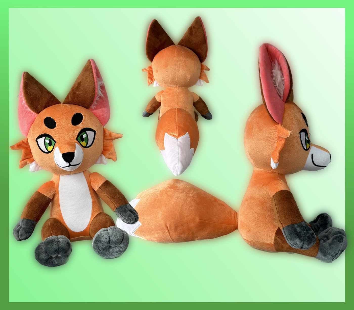 Furry Fox Plush Huggable Toy (12-inch) Fandom Animal Plushies - Etsy