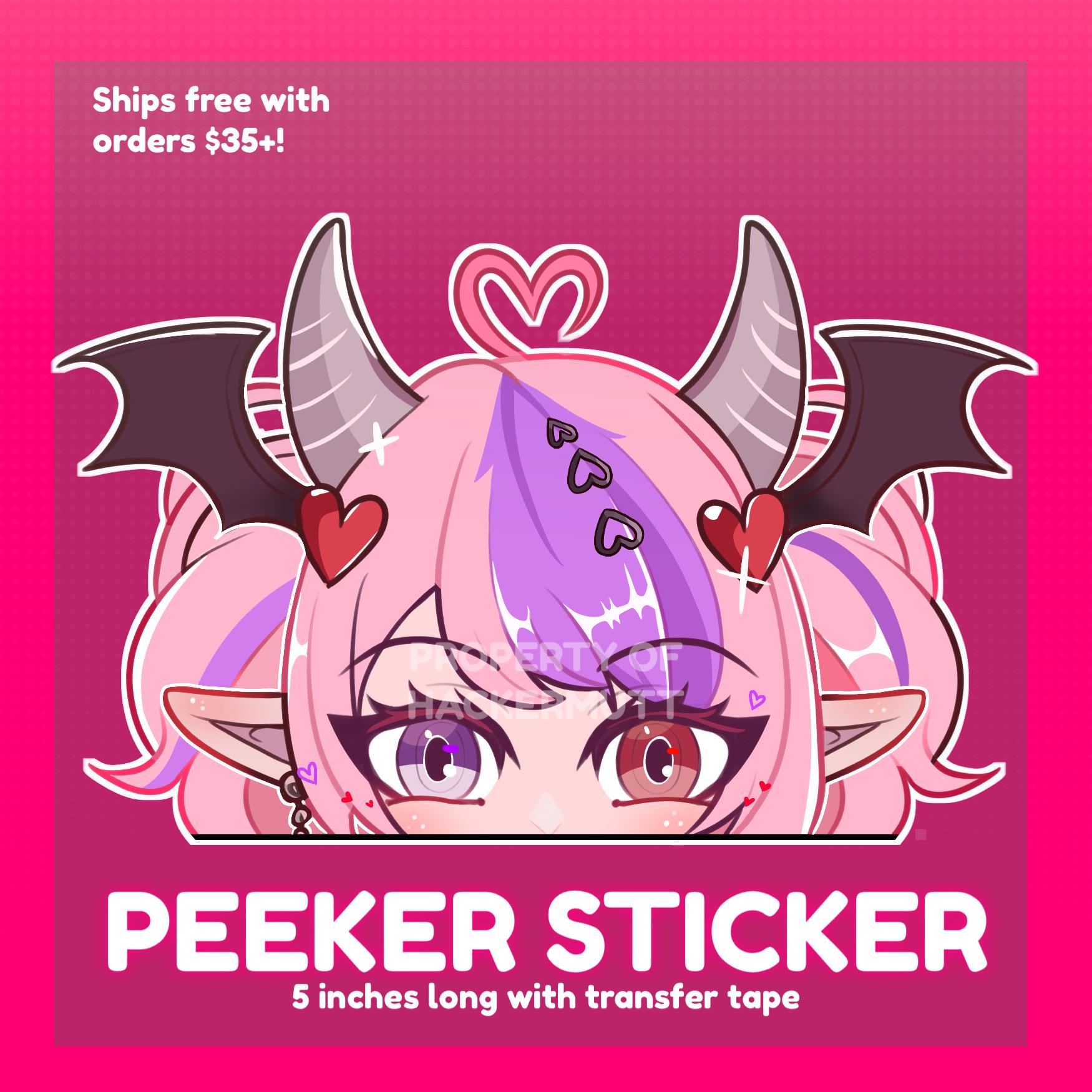 Ironmouse Vtuber Car Decal Peeker Sticker 5 Inch or 7 Inch - Etsy