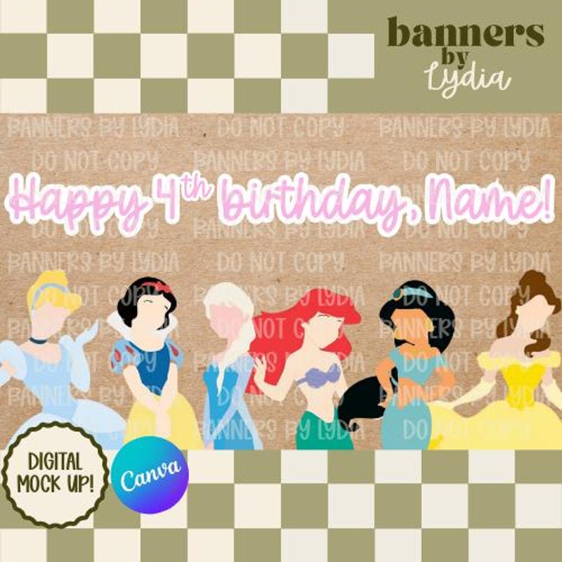 Princess Banners - Etsy