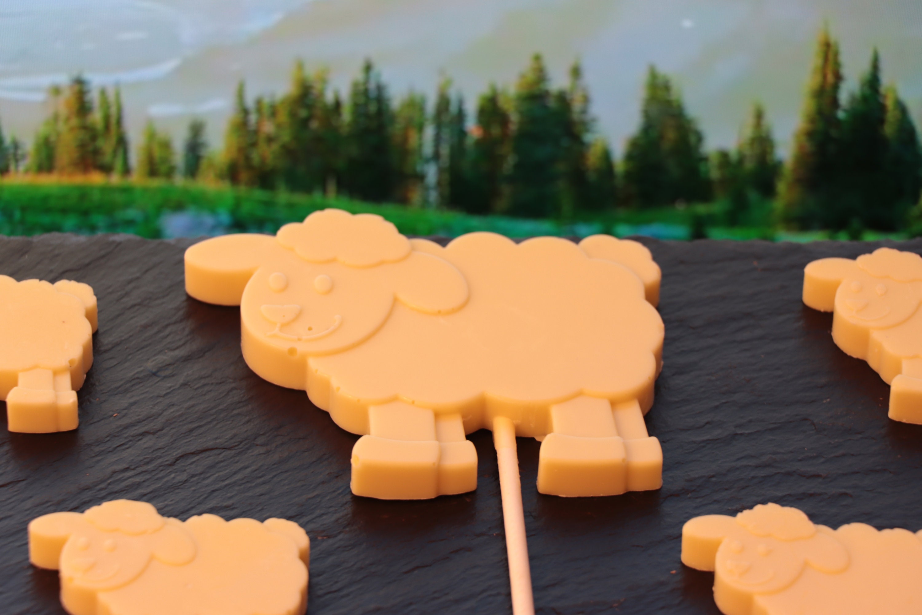 Belgian Chocolate Sheep Farmyard Set, Chocolate Present. Birthday Gift ...