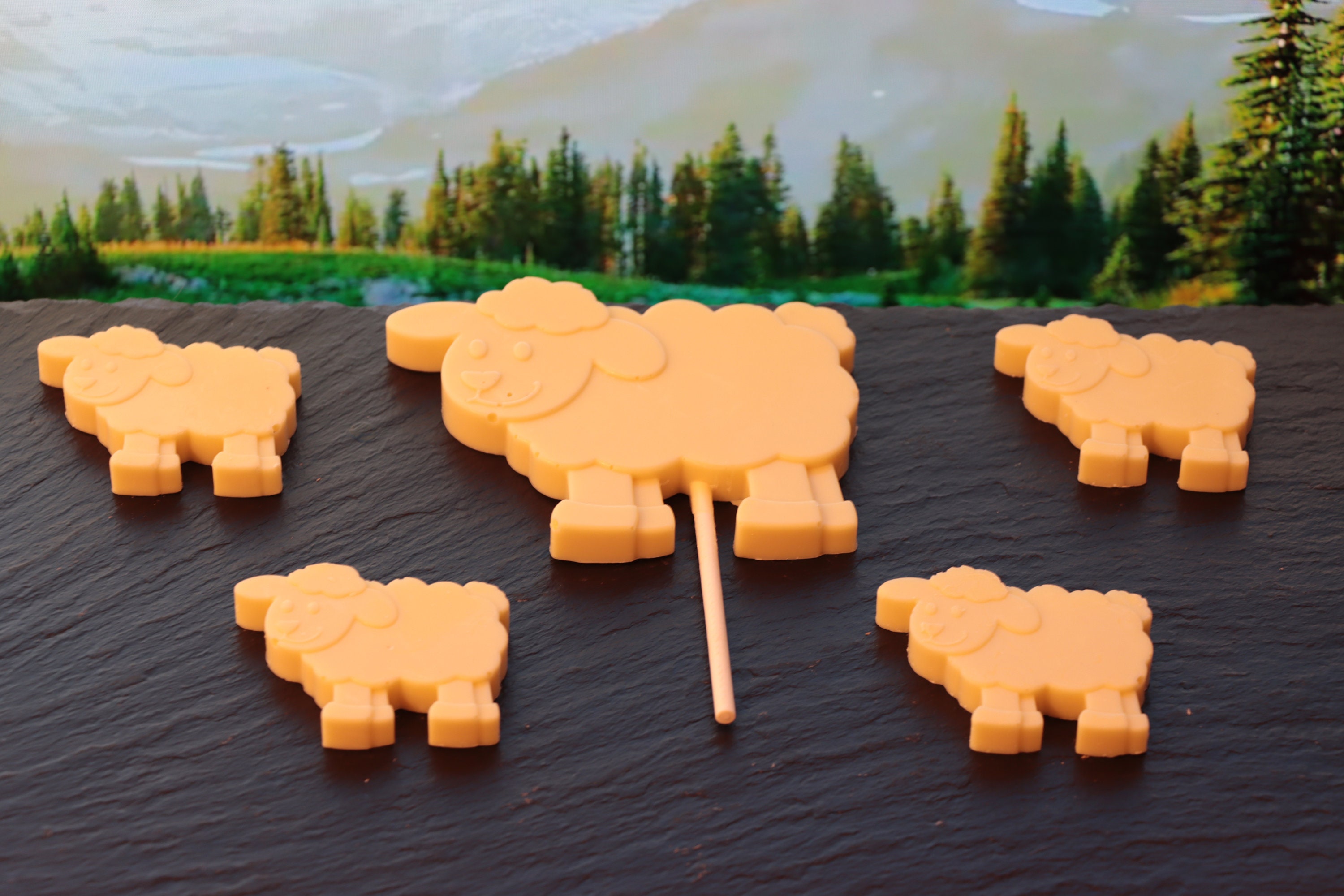 Belgian Chocolate Sheep Farmyard Set, Chocolate Present. Birthday Gift ...