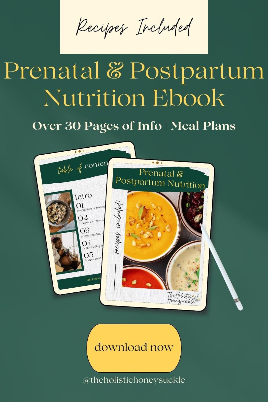 Prenatal and Postpartum Nutrition Guide, Ebook, Natural Pregnancy ...
