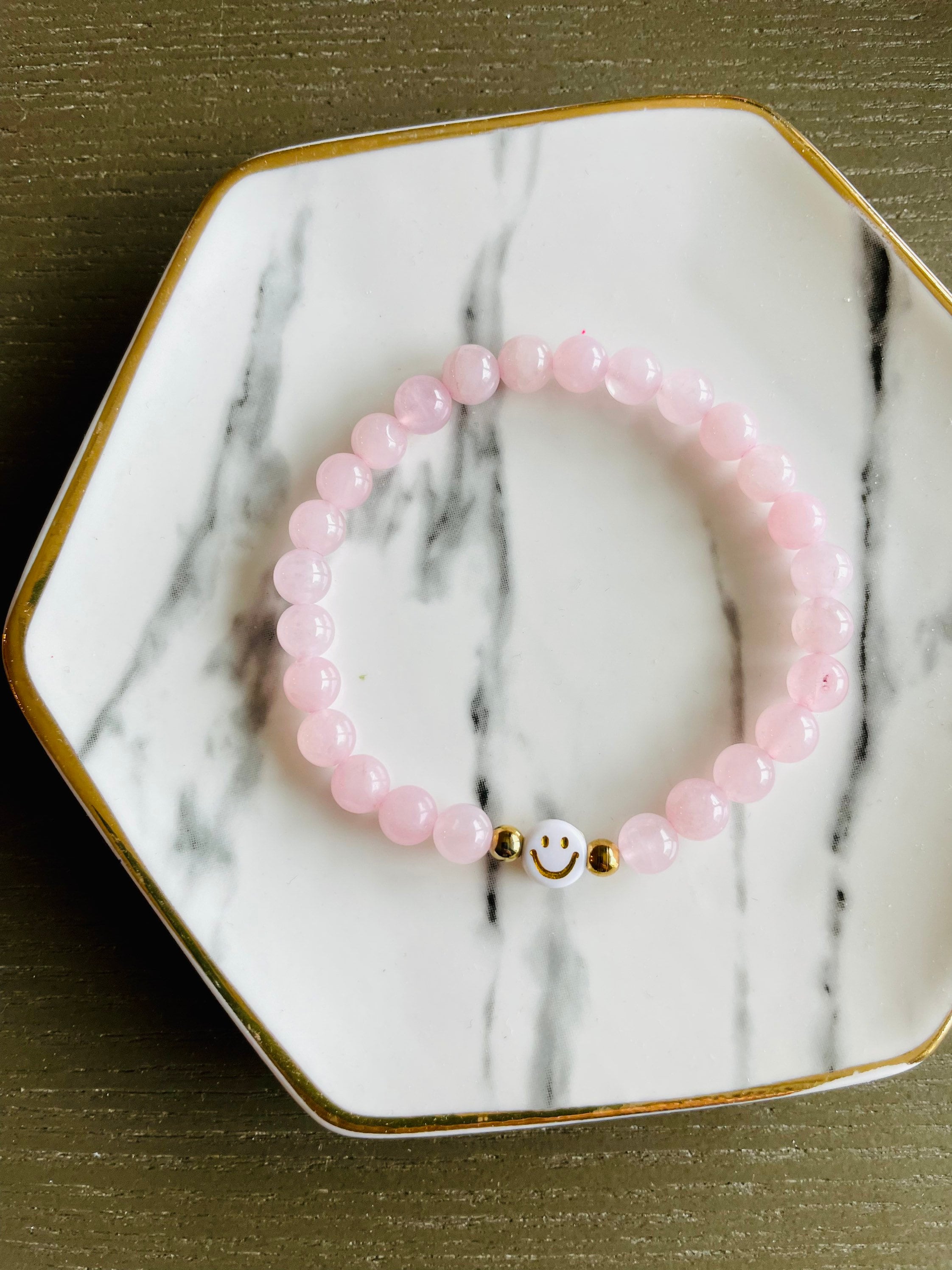 Smiley Face Beaded Bracelets Custom Word Beaded Bracelet - Etsy