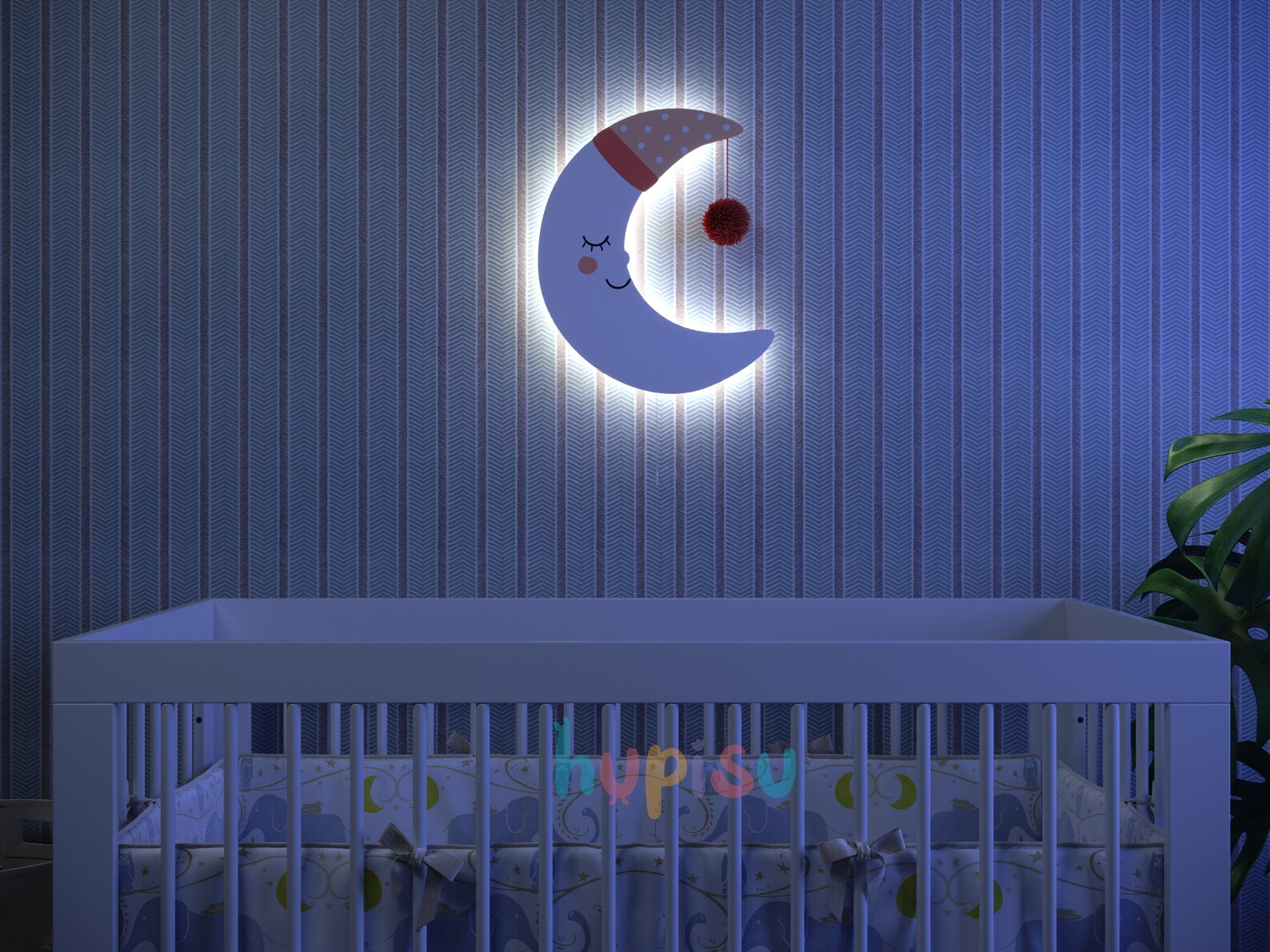 Cute MOON WALL LIGHT Wooden Moon Night Lights for Kids | Etsy