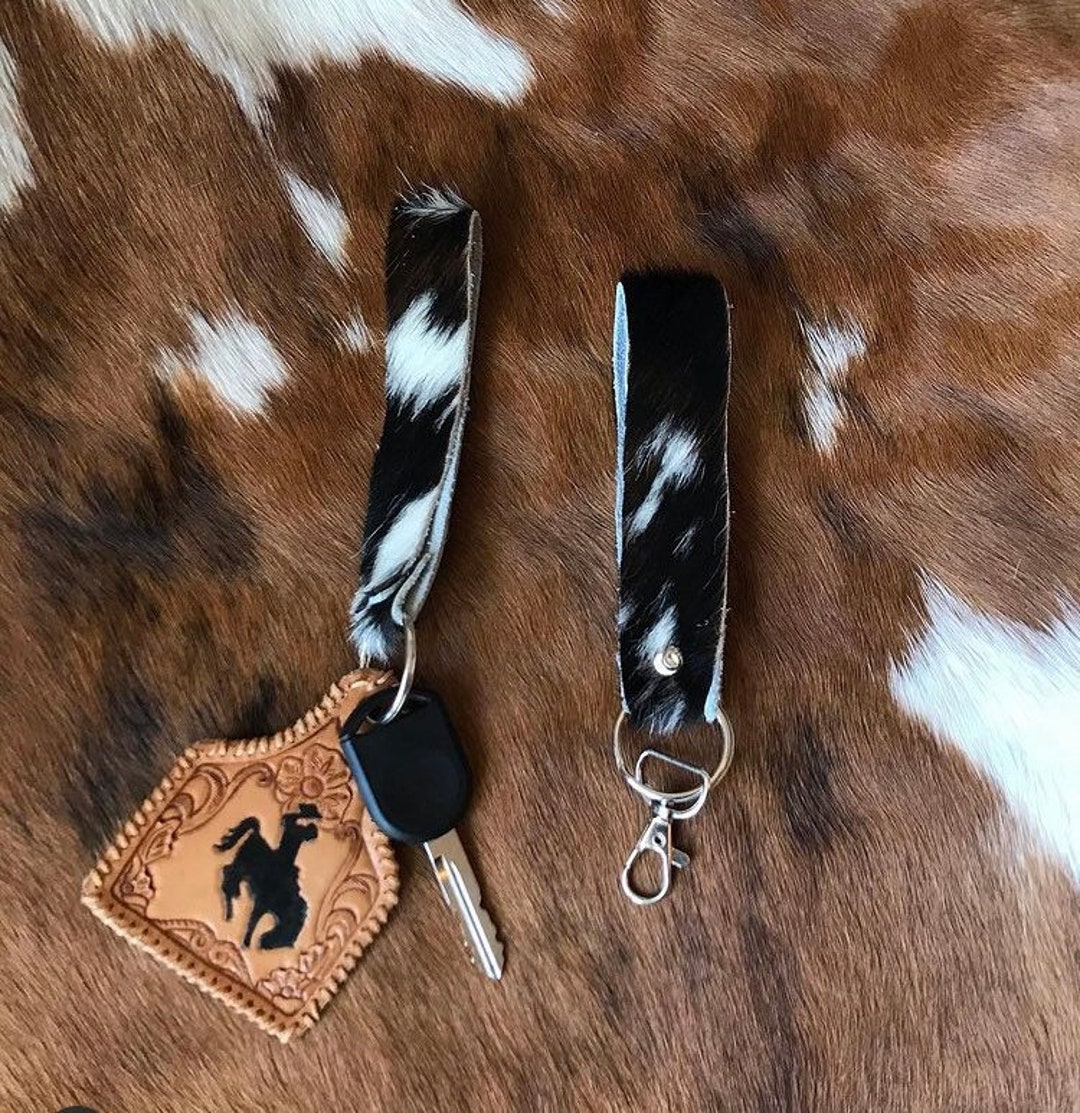 Genuine Hair on Hide Keychain - Etsy