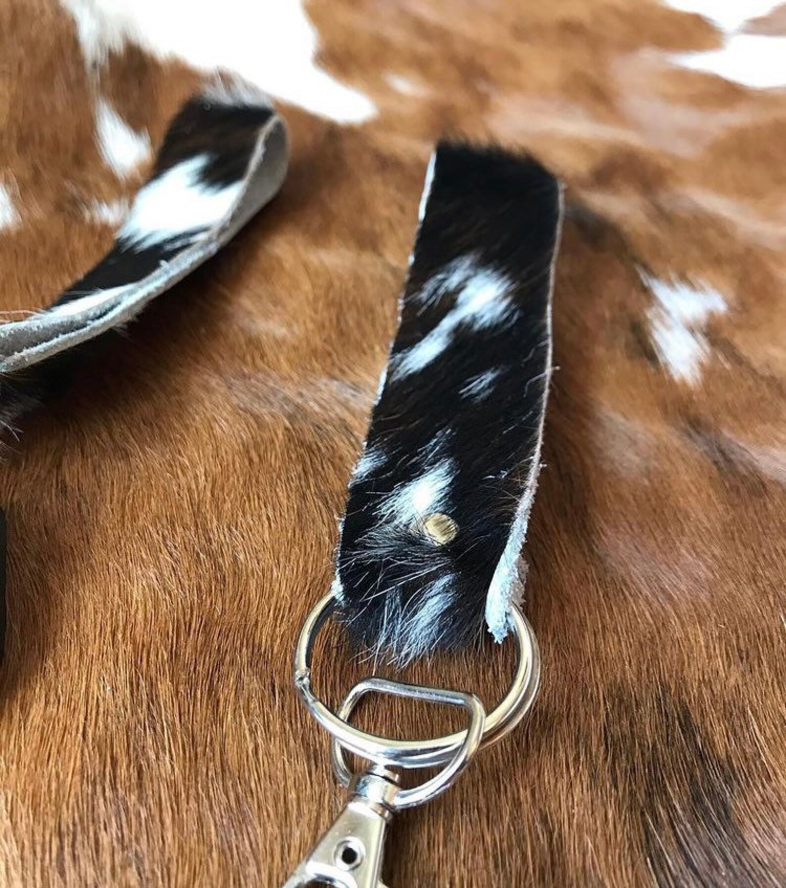 Genuine Hair on Hide Keychain - Etsy