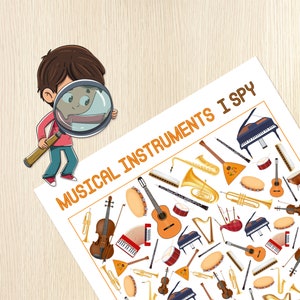 Musical Instruments I Spy Games, Counting Activity, Look and Find ...
