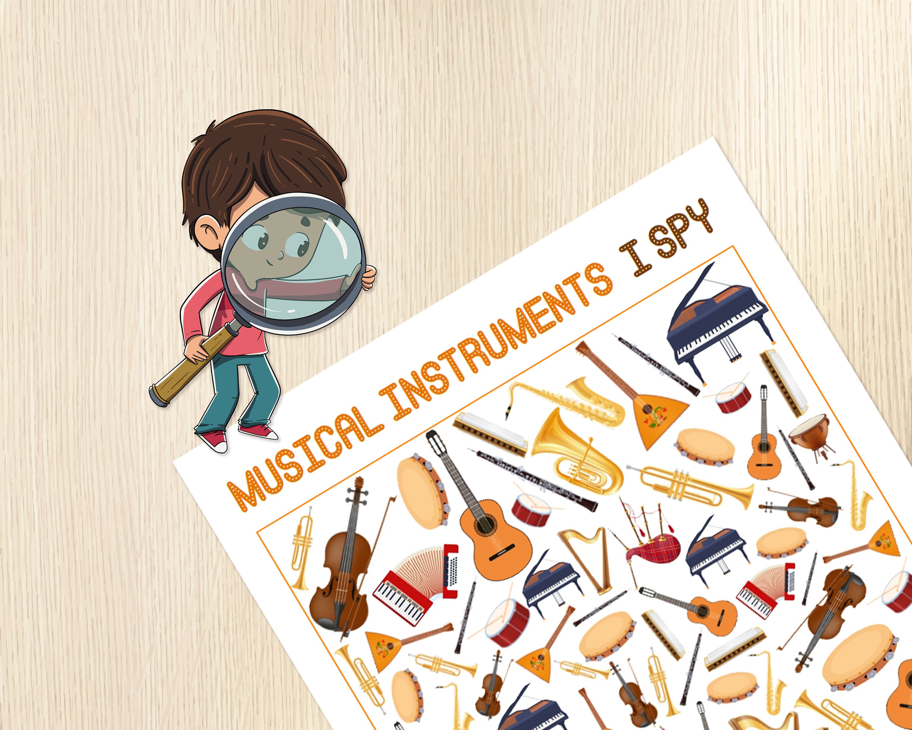 Musical Instruments I Spy Games, Counting Activity, Look and Find ...
