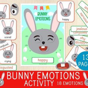 Emotions for Kids - Bunny Emotions Activity - Rabbit Feelings ...