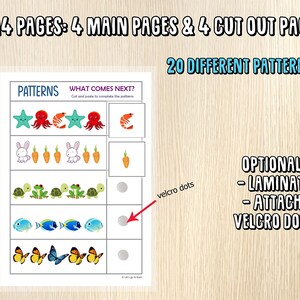 Pattern Worksheets What Comes Next Game Educational | Etsy