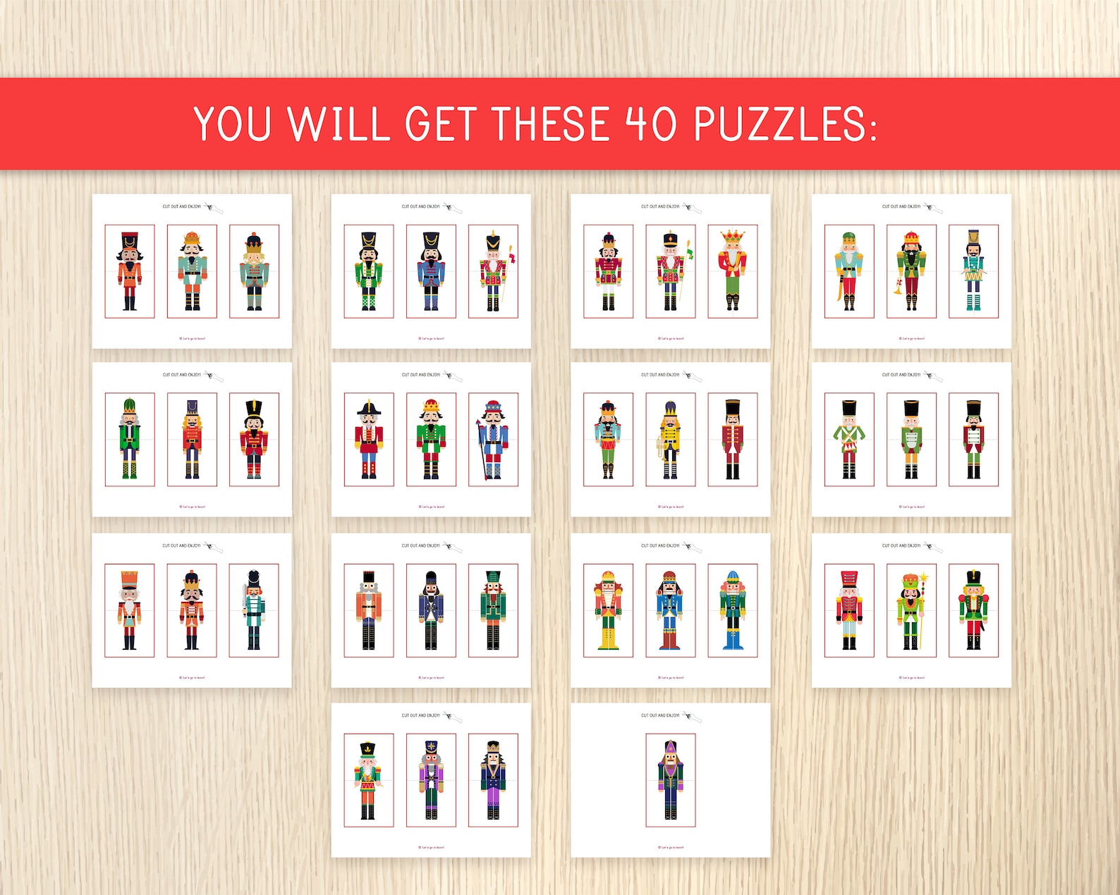 Nutcracker Matching Game Matching Activity 40 Puzzles - Etsy