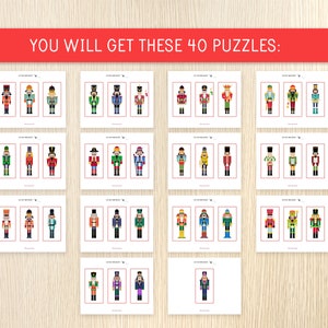 Nutcracker Matching Game, Matching Activity, 40 Puzzles, Toddler ...