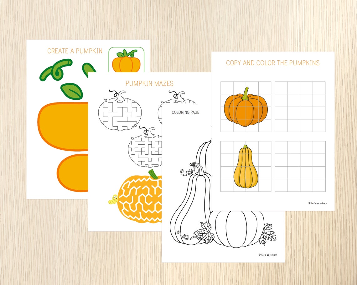 Pumpkin Unit Study Parts Life Cycle Varieties Worksheets - Etsy