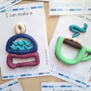 Winter Playdough Mats, 20 Visual Cards, Play Doh, Toddler Activity ...