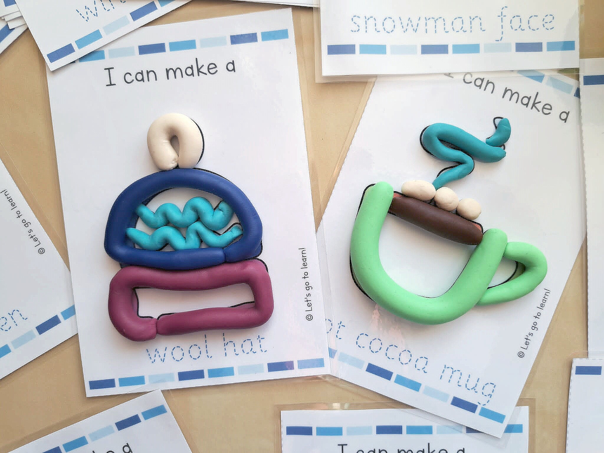 Winter Playdough Mats, 20 Visual Cards, Play Doh, Toddler Activity ...