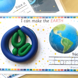 Space Playdough Mats, Play Doh Activity, Solar System Mat, Astronomy ...